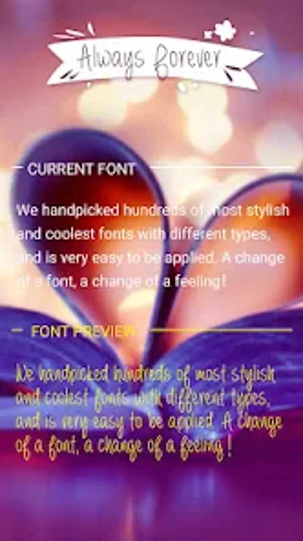 Always Forever for FlipFont para Android - Descargar