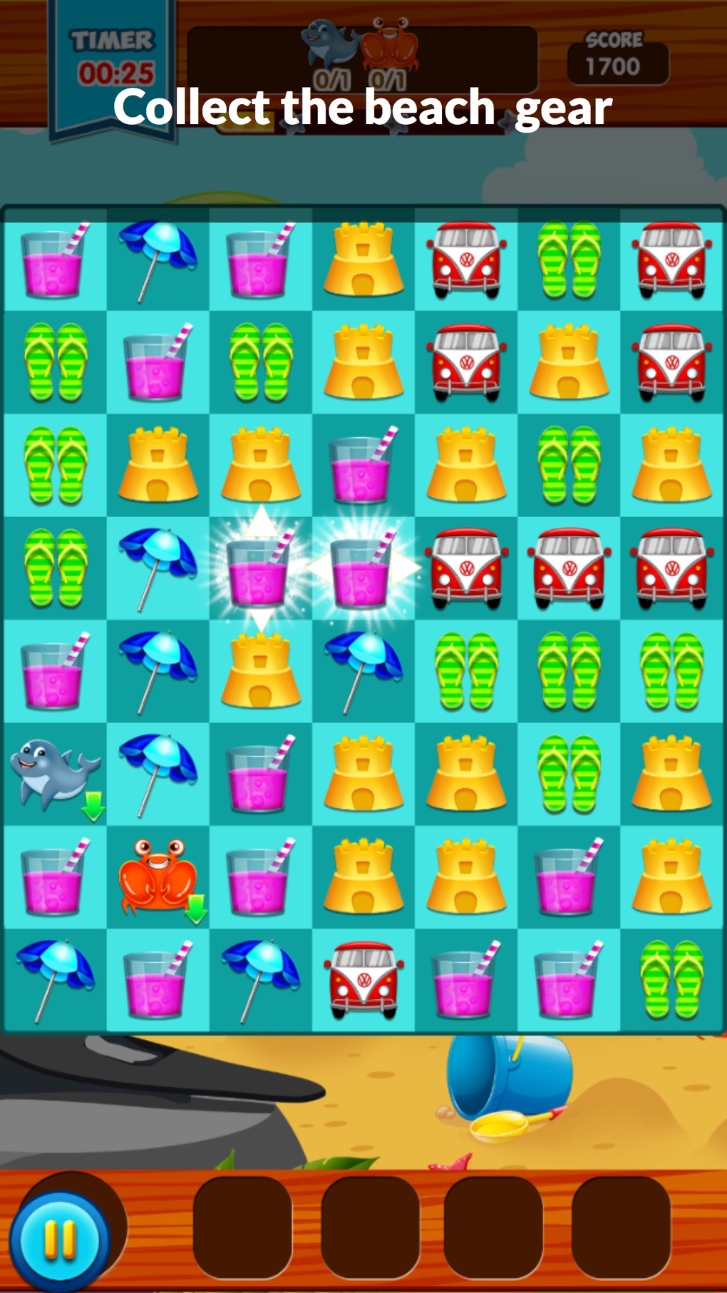 California Beach Toon Crush for iPhone - Download