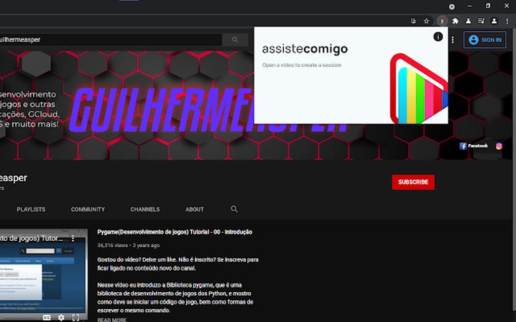 Assiste Comigo for Google Chrome - Extension Download