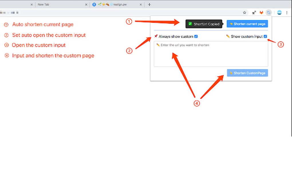 url-shortener Google Chrome 용 - 확장 프로그램 다운로드
