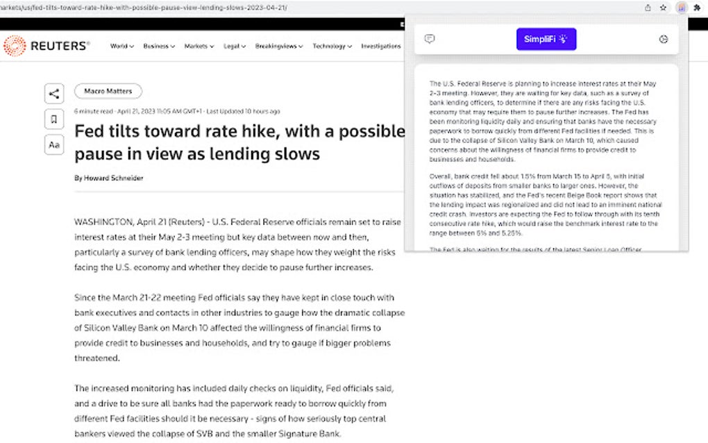 SimpliFi Google Chrome 용 - 확장 프로그램 다운로드