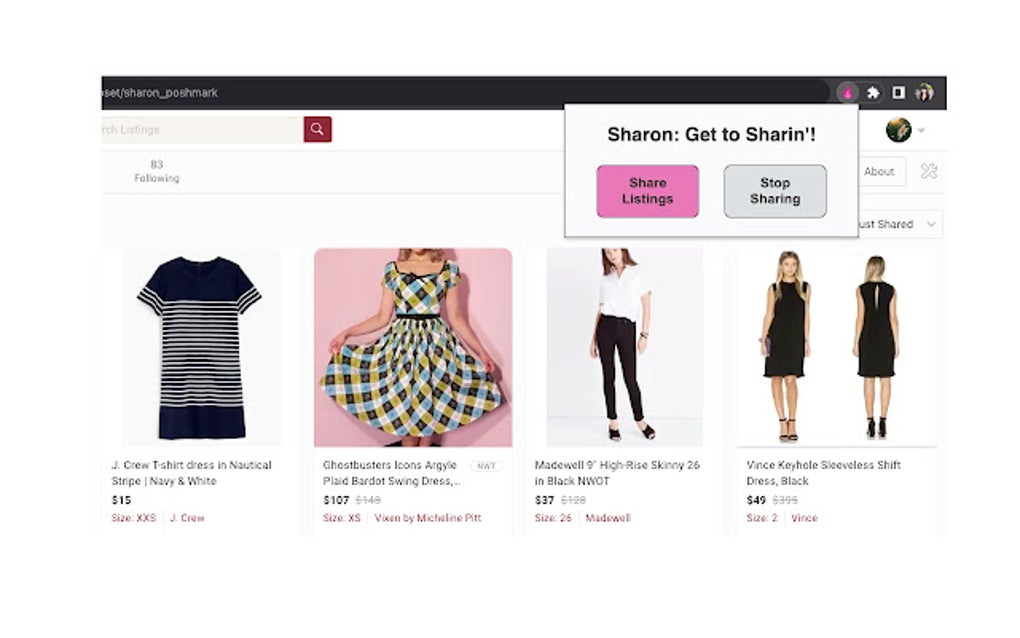 Sharon Poshmark for Google Chrome - Extension Download