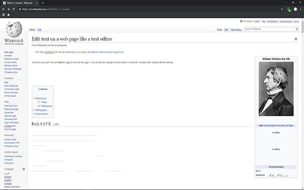 Page Text Editor para Google Chrome - Extensión Descargar