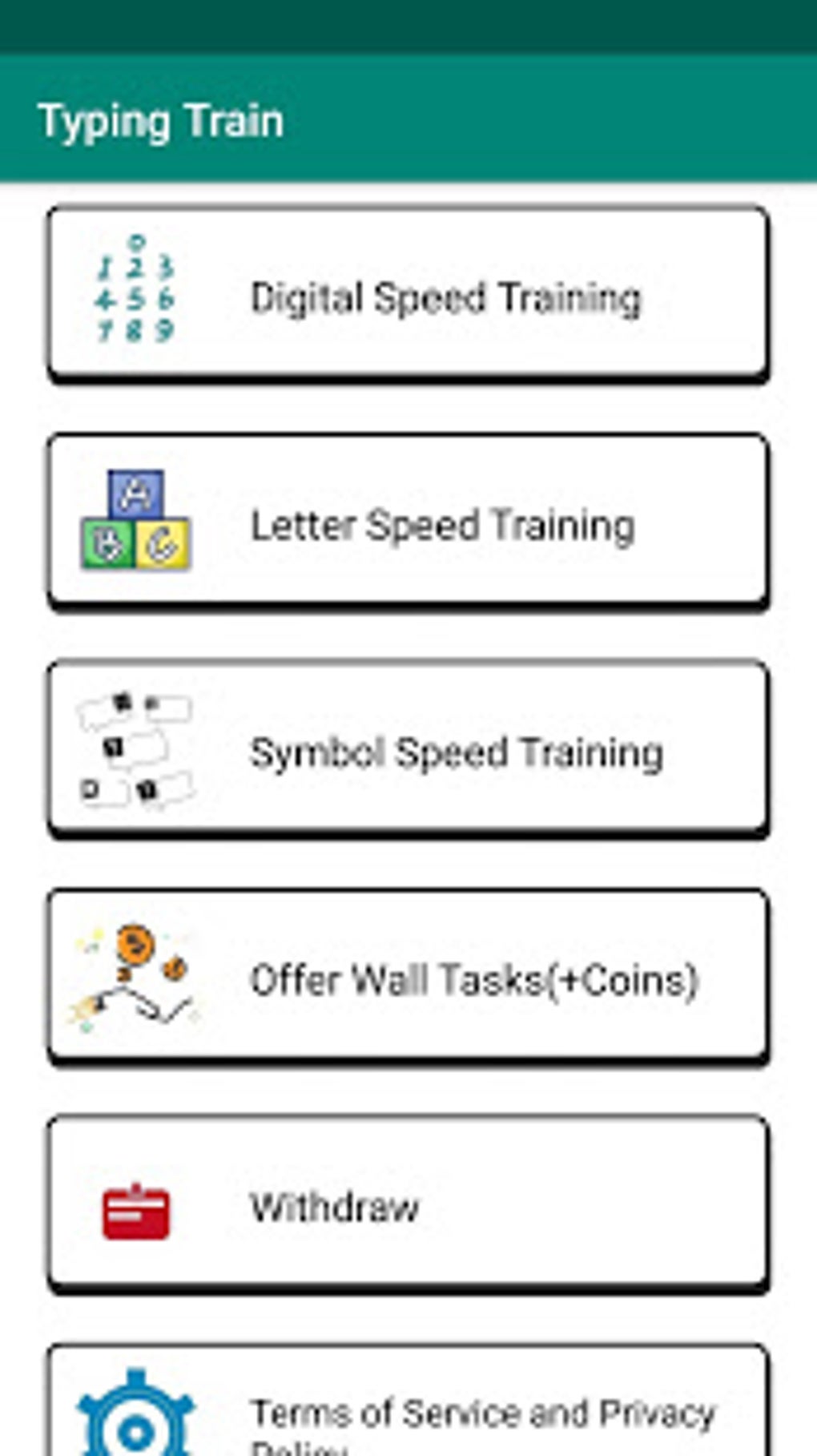 Typing Train - Earn Free Cash para Android - Descargar