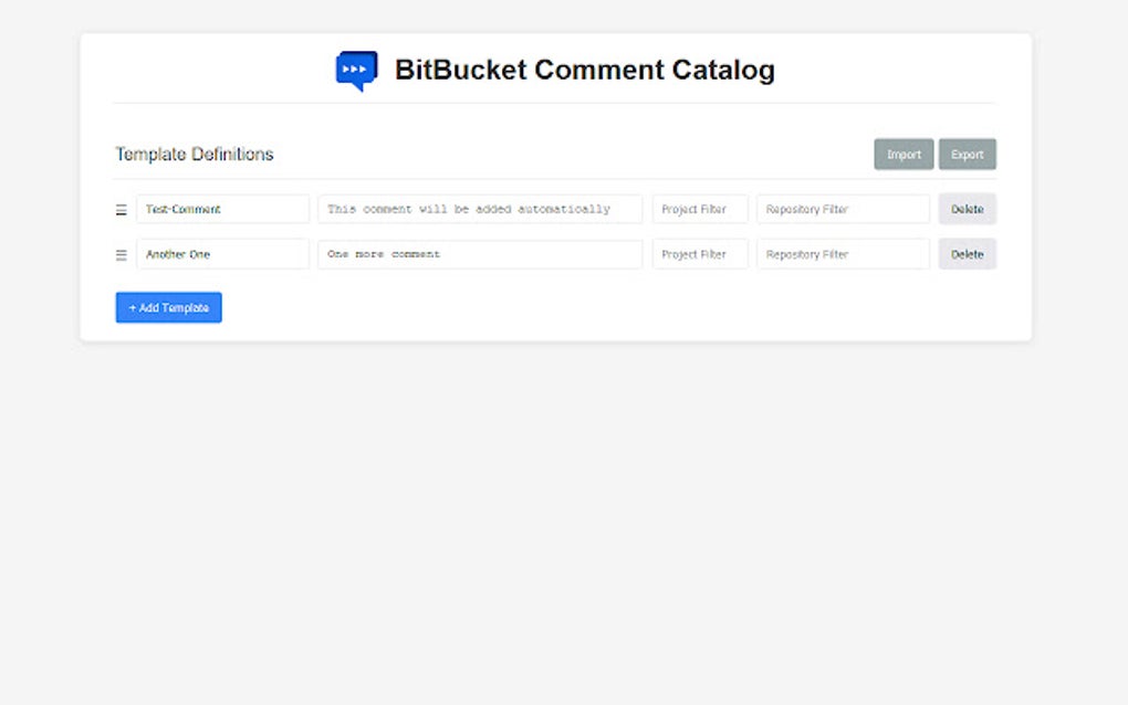 BitBucket Comment Catalog for Google Chrome - Extension Download