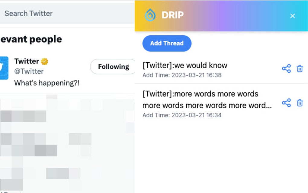 DRIP für Google Chrome - Erweiterung Download