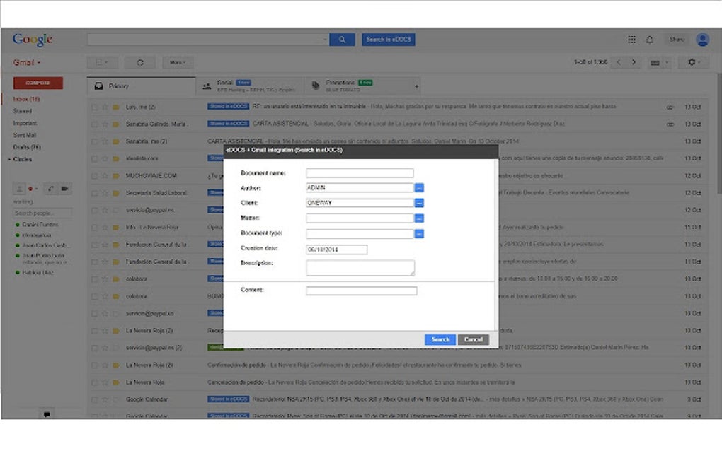 eDOCS Integration Solution & Gmail™ for Google Chrome - Extension Download
