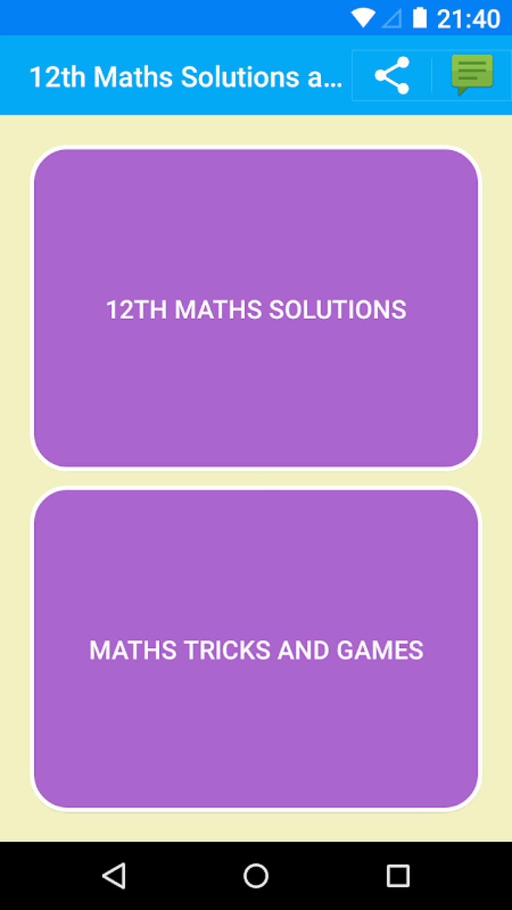Android 용 Maths 12th Solutions for NCERT APK - 다운로드