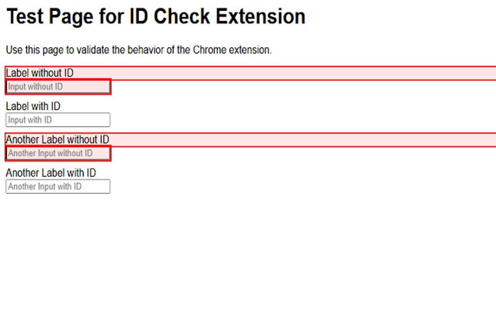 Check Elements ID para Google Chrome - Extensión Descargar
