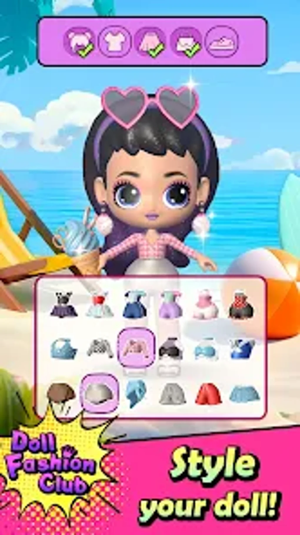 Android 용 Doll Dress Up Salon - 다운로드