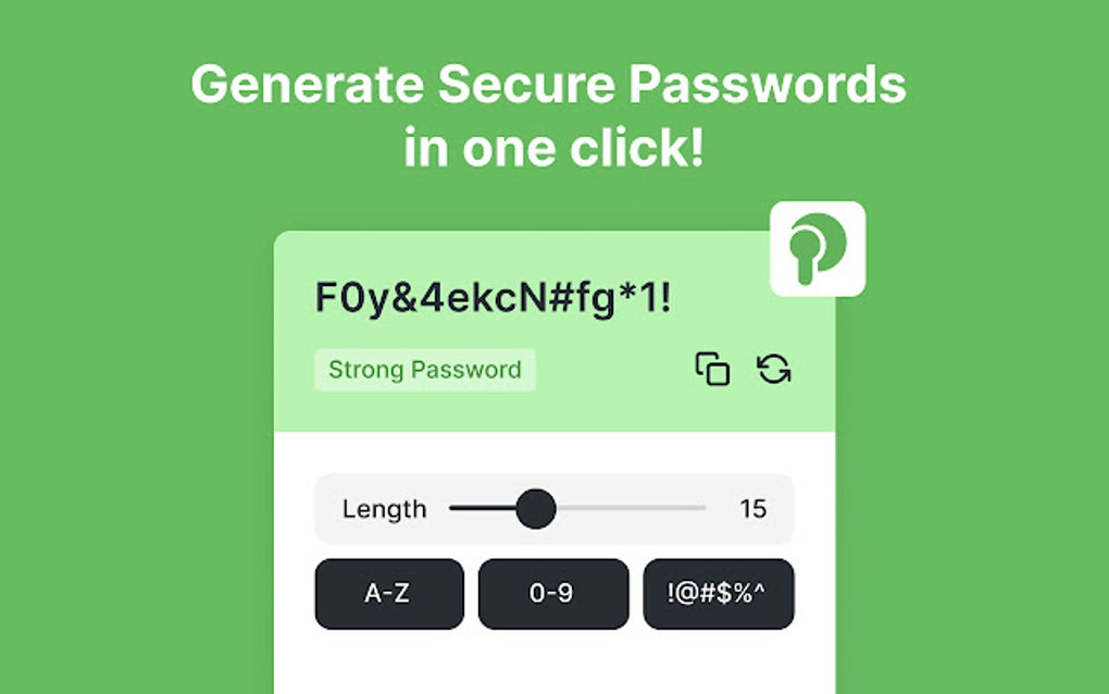 Password Generator Google Chrome 용 - 확장 프로그램 다운로드