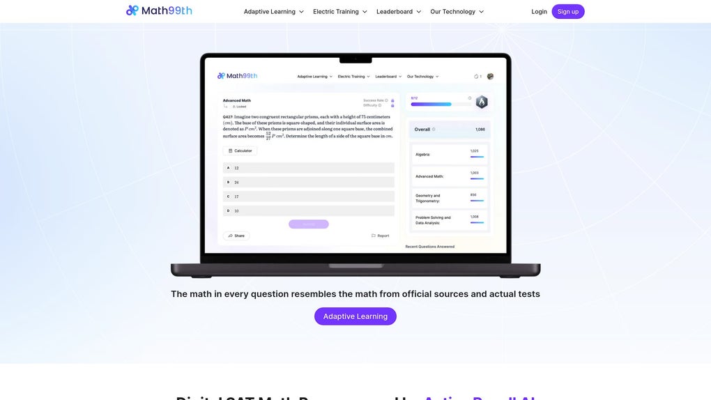 Math99th for AI education: review, features & use cases