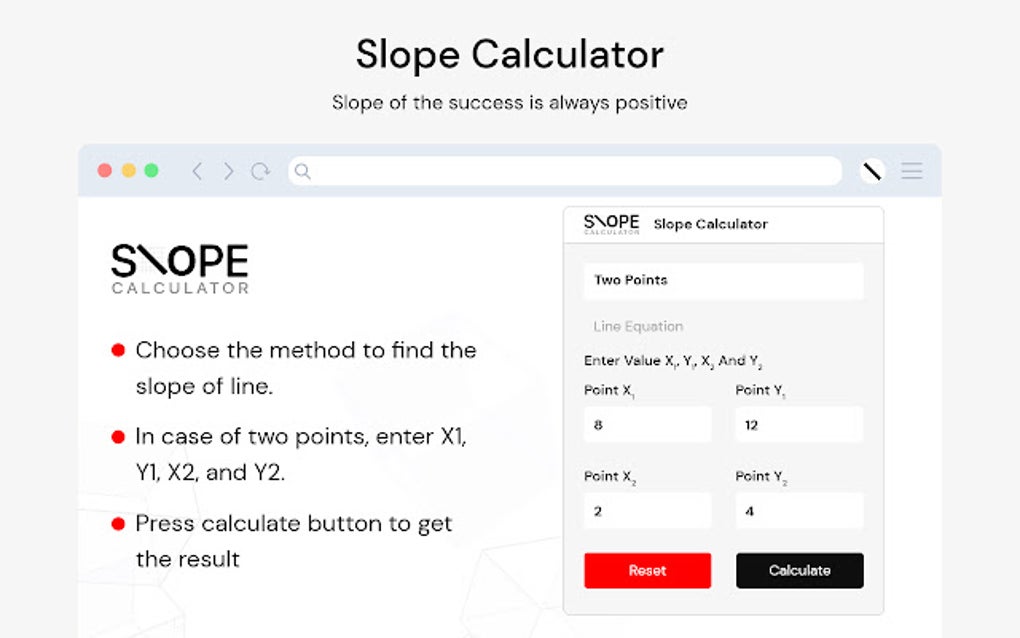 Slope Calculator for Google Chrome - Extension Download
