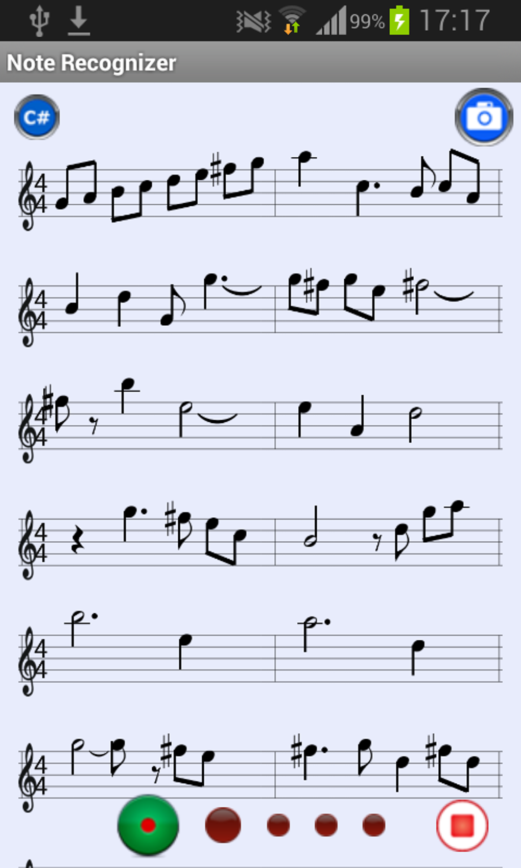 Note Recognizer pour Android - Télécharger