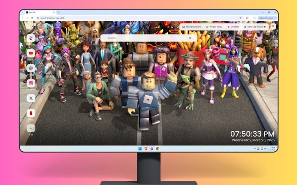 Roblox Wallpaper for Google Chrome - Extension Download