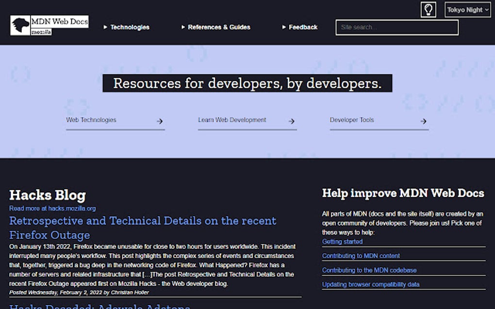 MDN Dark Mode para Google Chrome - Extensión Descargar