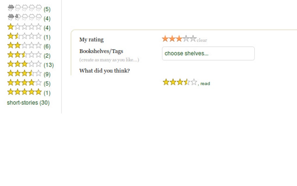 Goodreads Half-Stars and Rating Tags para Google Chrome - Extensión ...