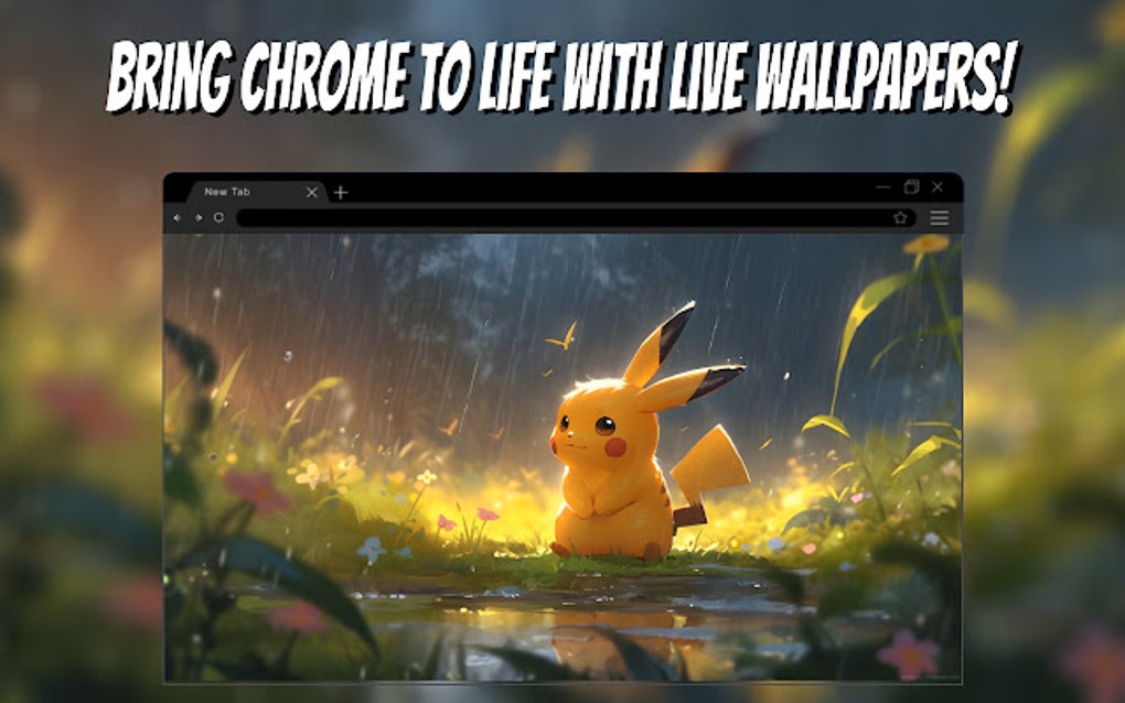Pokemon Pikachu Live Wallpaper New Tab Google Chrome 용 - 확장 프로그램 다운로드