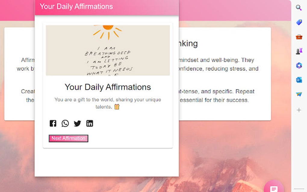 Your Daily Affirmations for Google Chrome - Extension Download