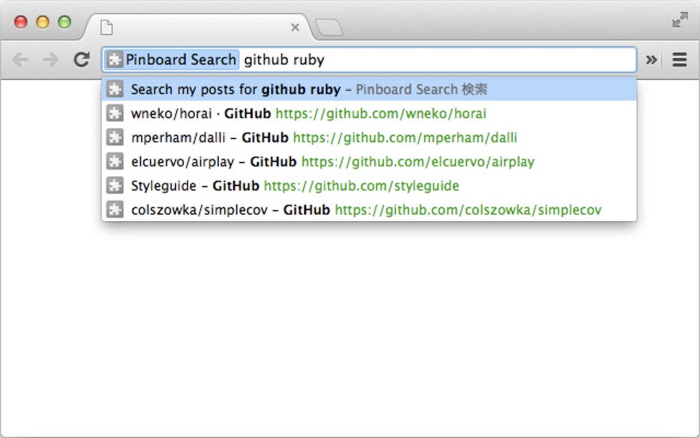 Pinboard Search for Google Chrome - Extension Download