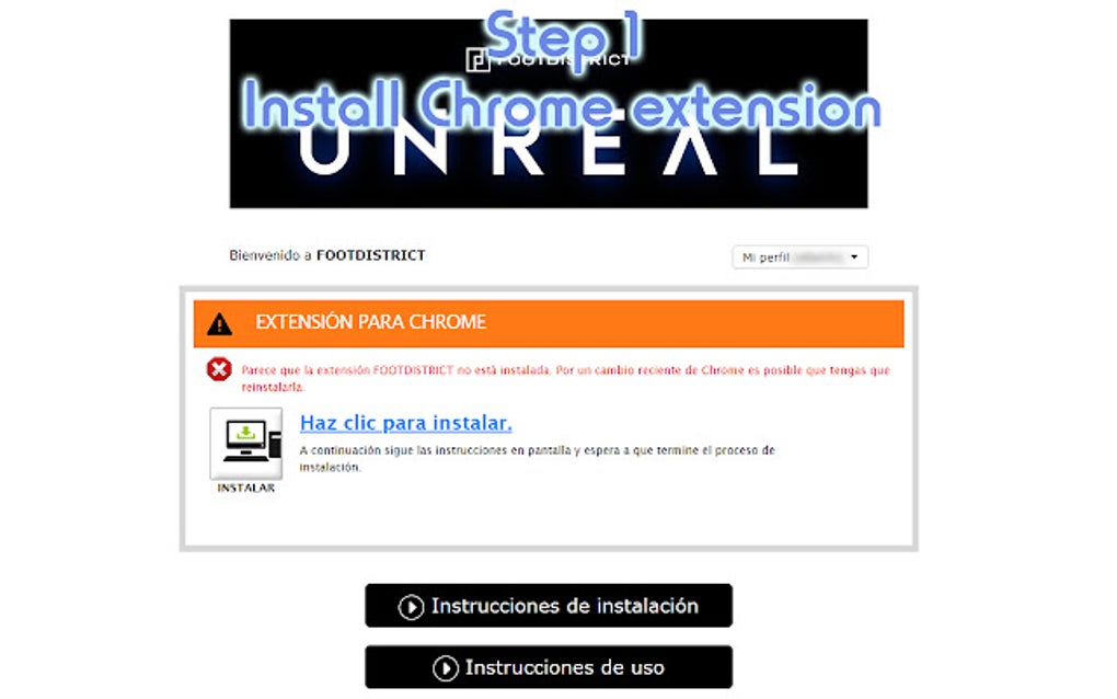 FOOTDISTRICT per Google Chrome - Estensione Download