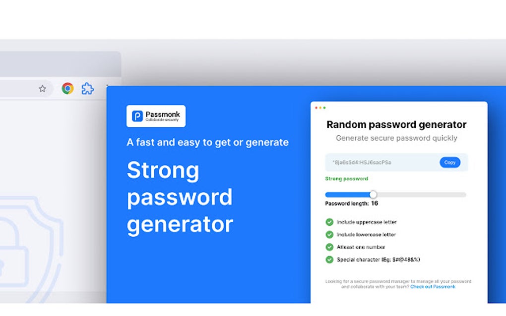 Random password generator Google Chrome 용 - 확장 프로그램 다운로드
