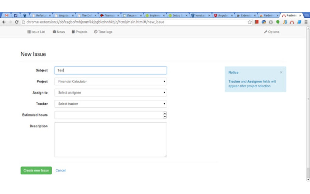 Redmine Helper for Google Chrome - Extension Download