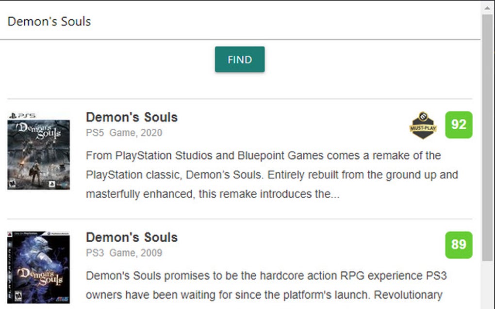 Metacritic para Google Chrome - Extensión Descargar