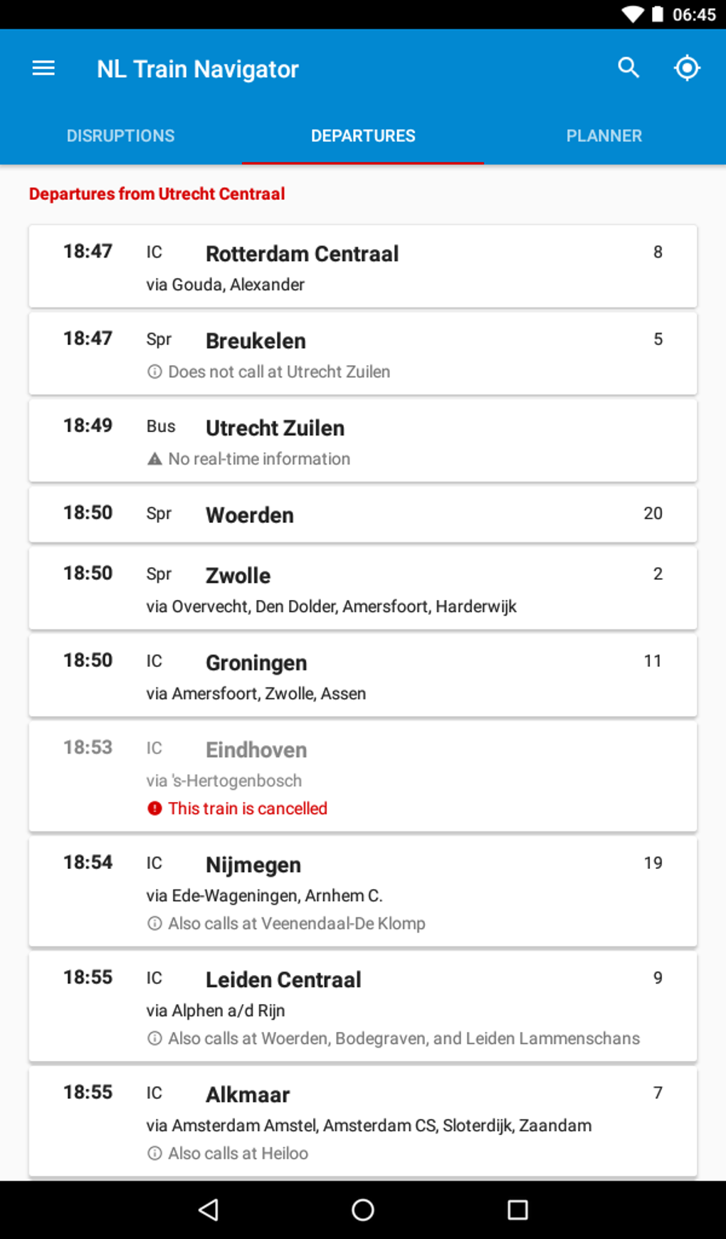NL Train Navigator: Dutch train planner transit for Android - Download