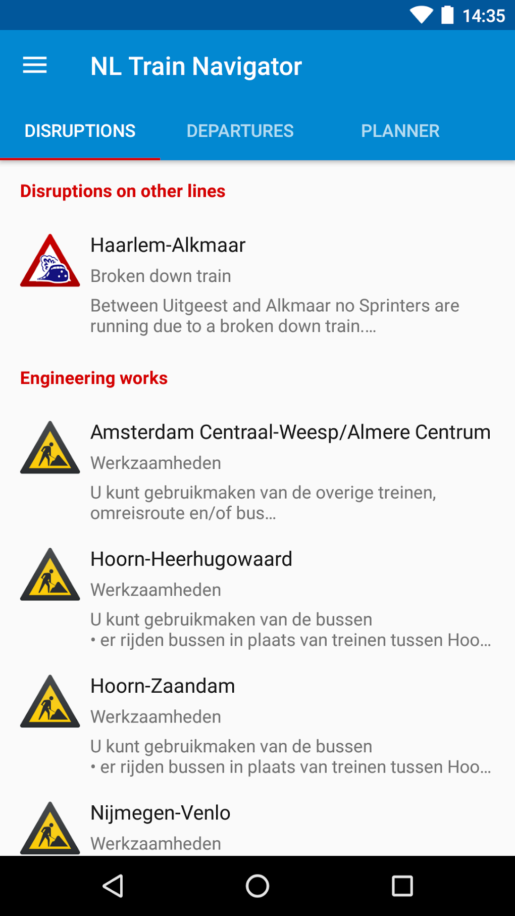 NL Train Navigator: Dutch train planner transit para Android - Descargar