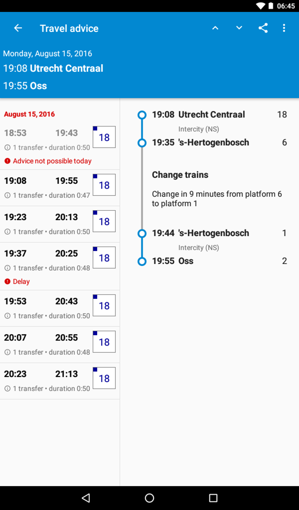 NL Train Navigator: Dutch train planner transit for Android - Download