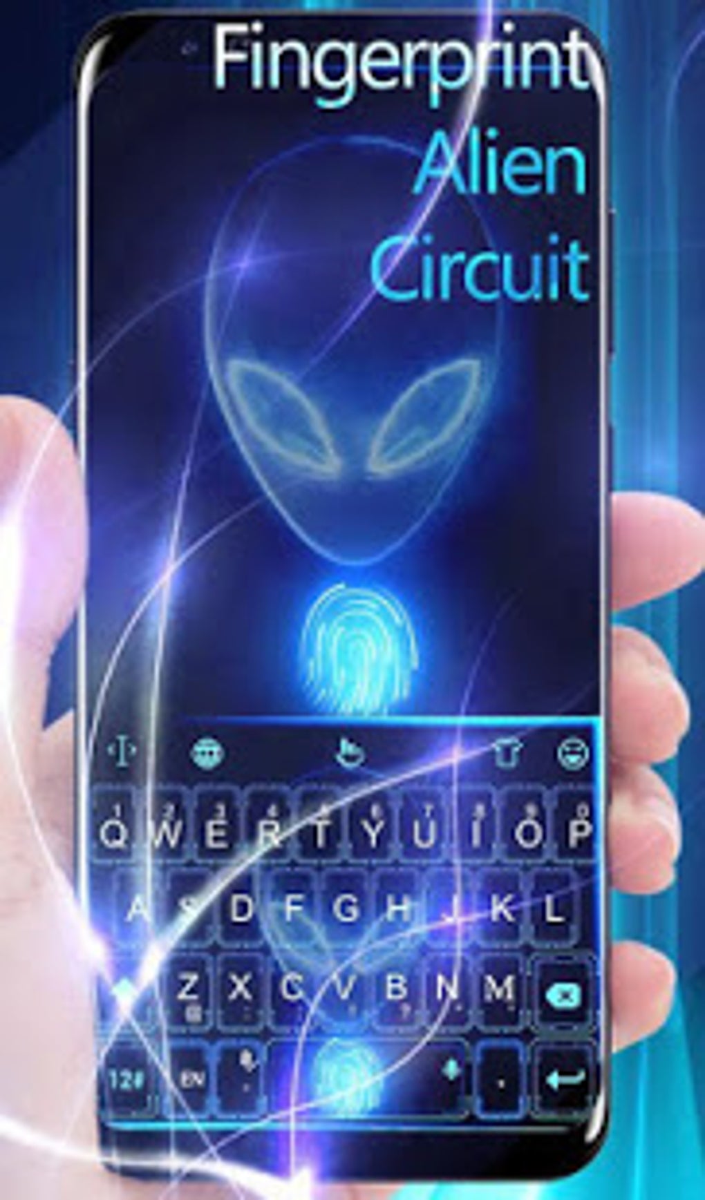 Fingerprint Alien Circuit Keyboard Theme para Android - Descargar
