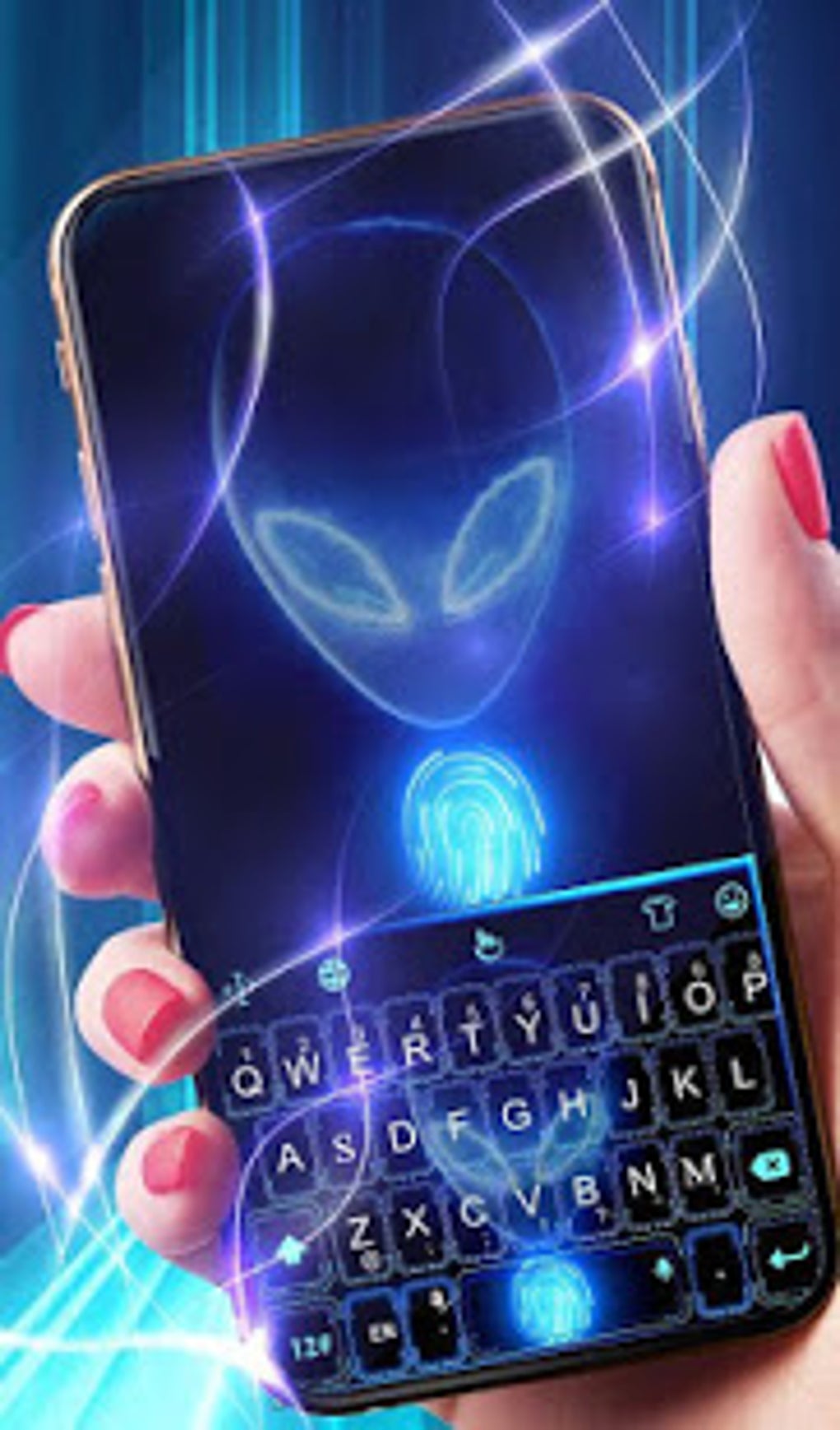 Fingerprint Alien Circuit Keyboard Theme para Android - Descargar