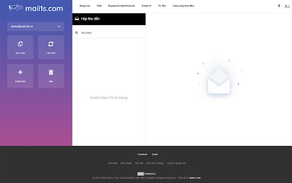 Tạo Email 10p, Email ảo vĩnh viễn - Mail1s for Google Chrome ...