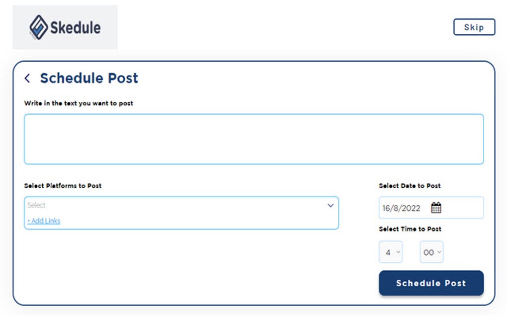 Skedule for Google Chrome - Extension Download