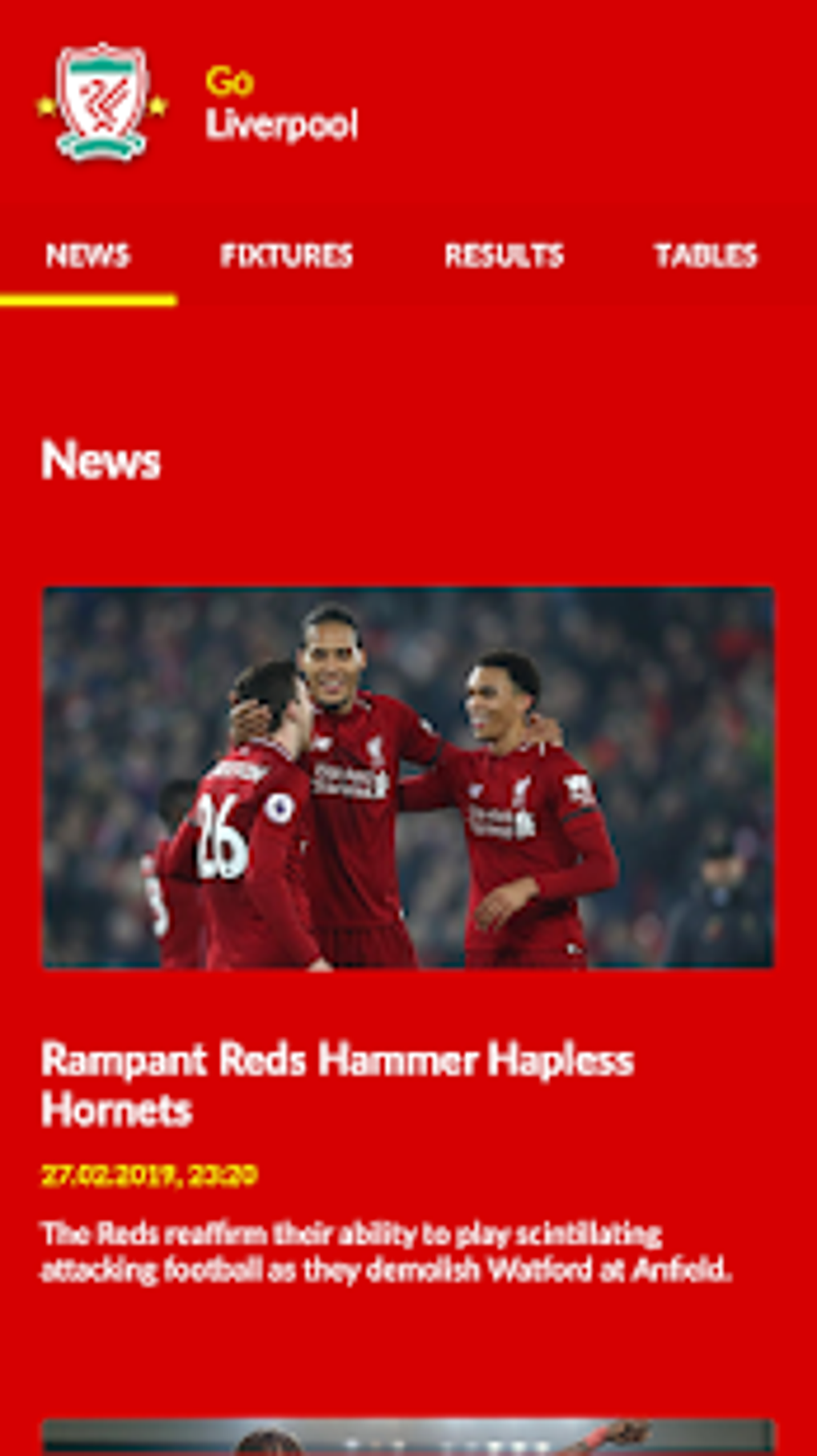 Liverpool app para Android - Descargar