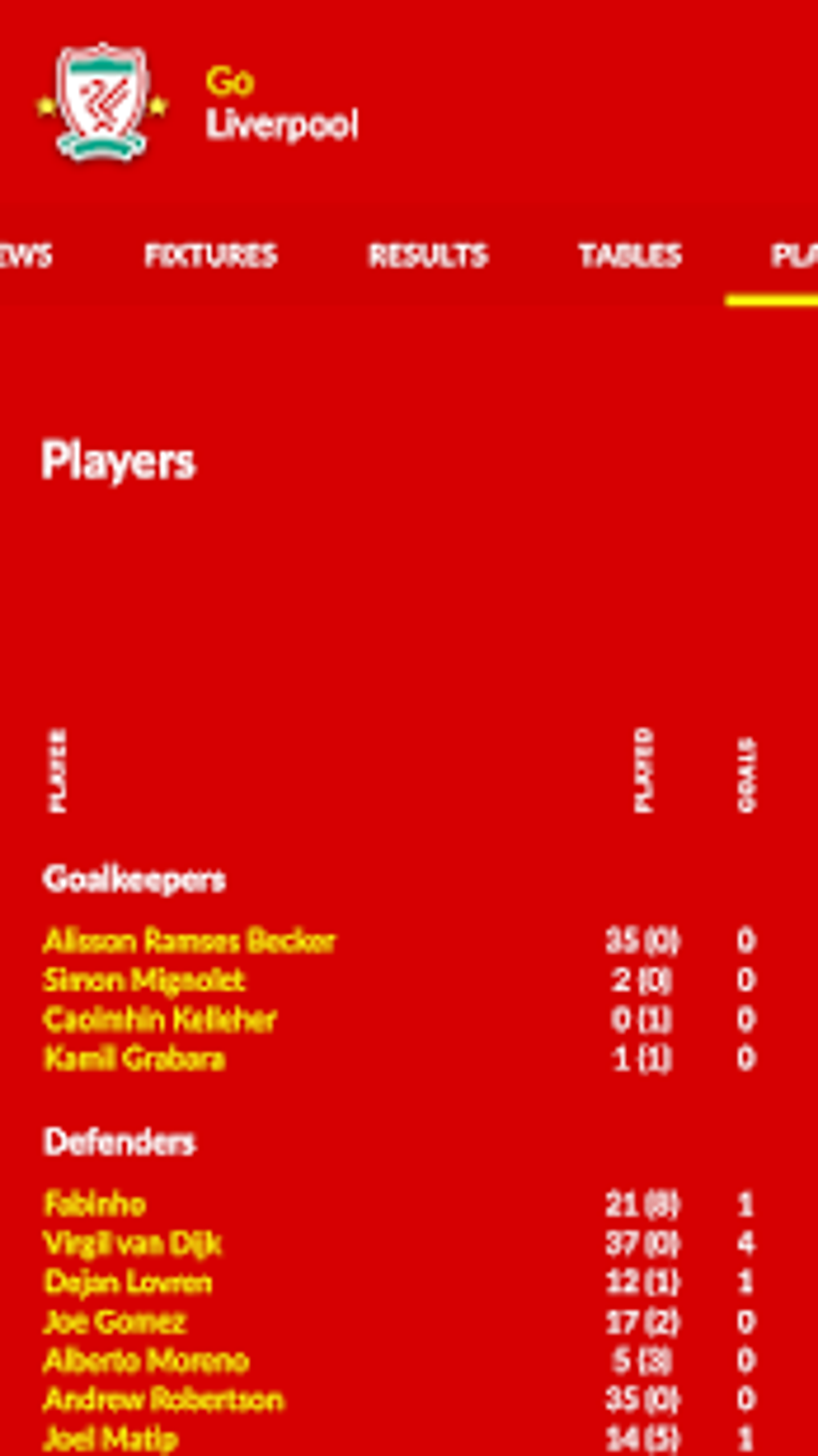 Liverpool app for Android - Download