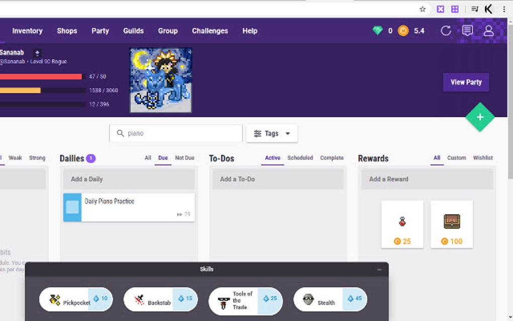Habitica Random Daily Picker for Google Chrome - Extension Download