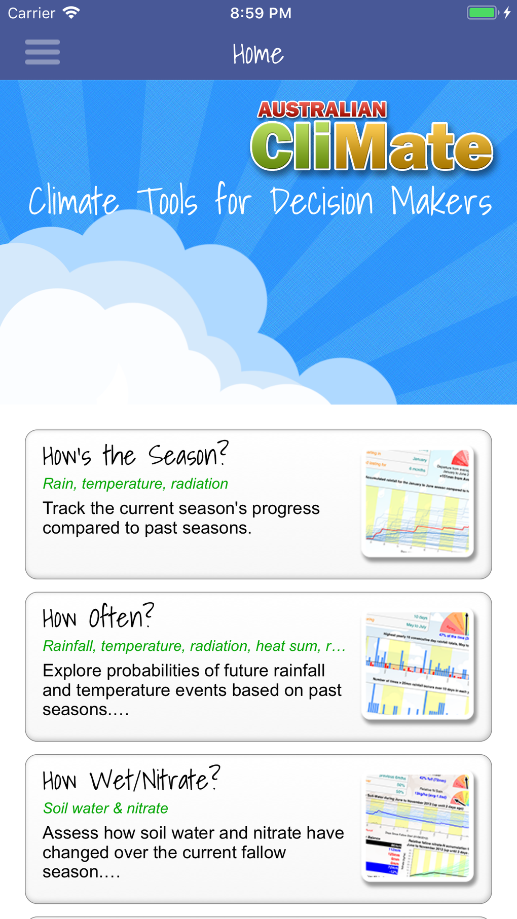 Australian CliMate for iPhone - Download