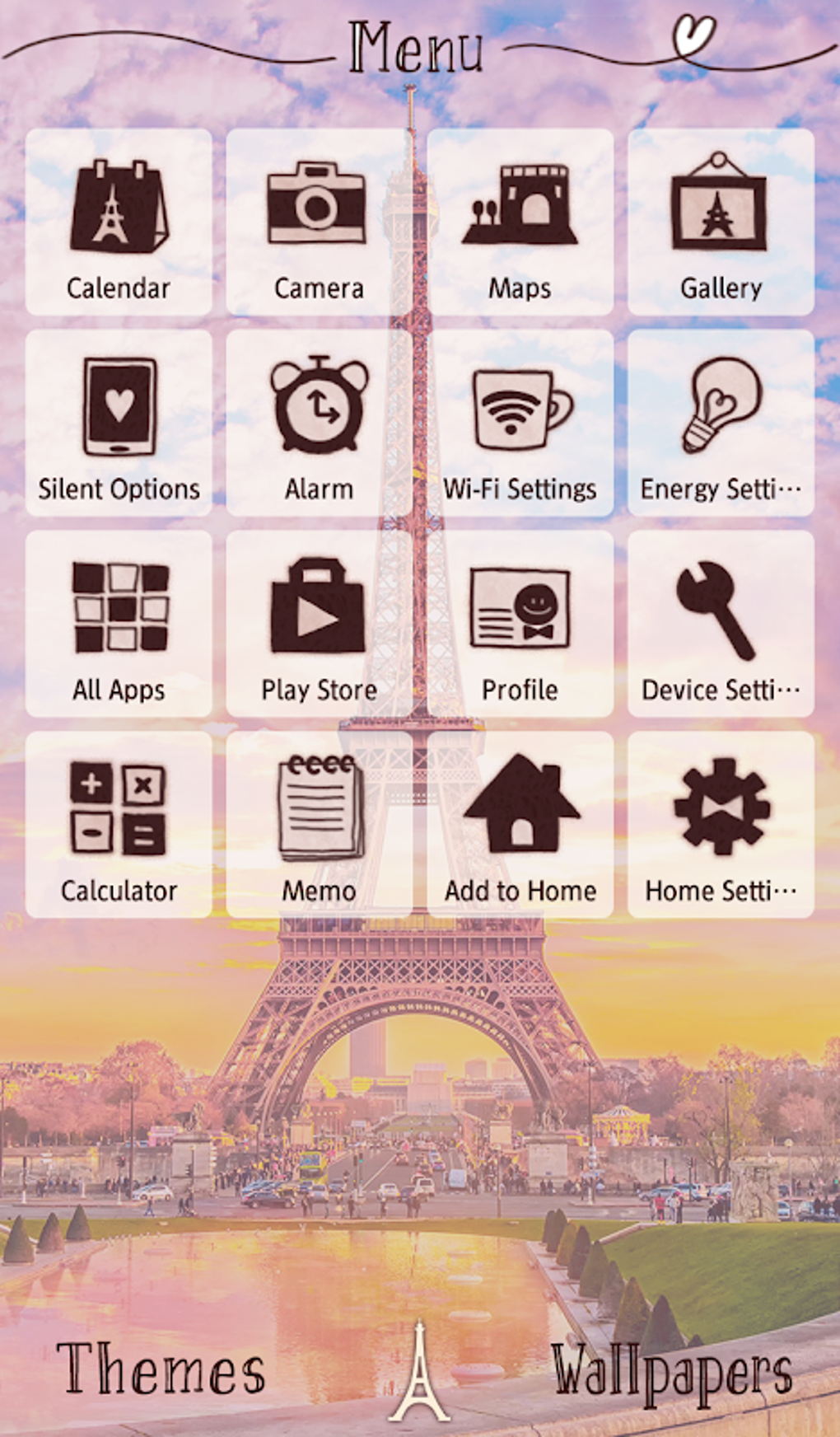 Paris Wallpaper Parisian Twilight Theme APK pour Android - Télécharger