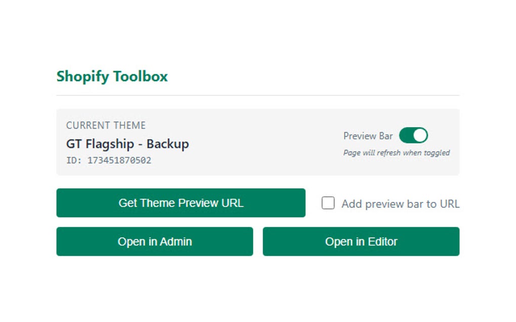 Shopify Toolbox สำหรับ Google Chrome - ส่วนขยาย ดาวน์โหลด