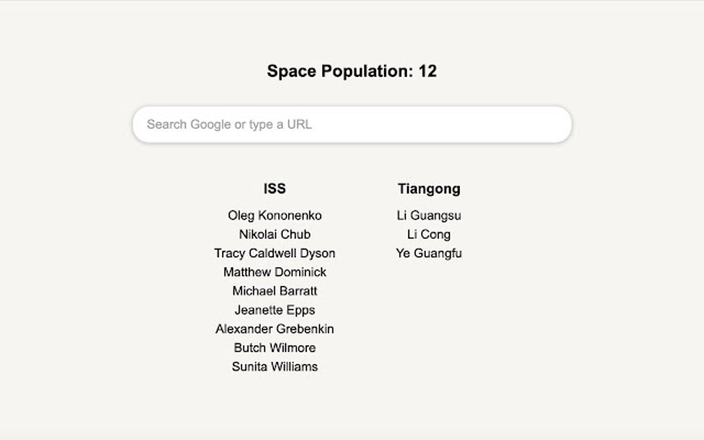 Space Population Google Chrome 용 - 확장 프로그램 다운로드
