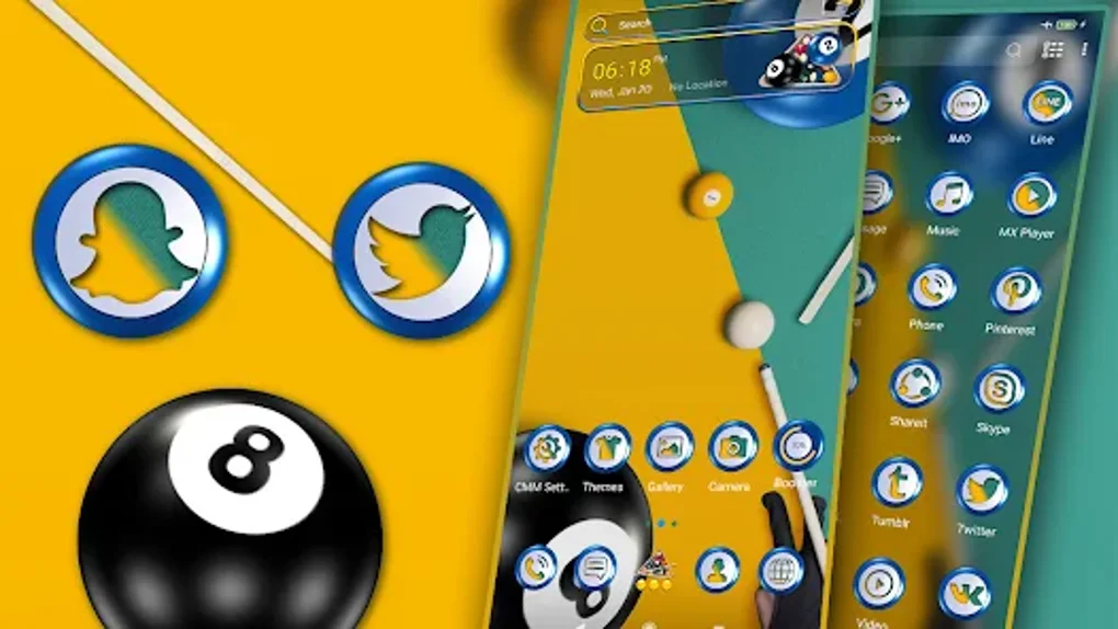 Pool Ball Launcher Theme for Android - Download
