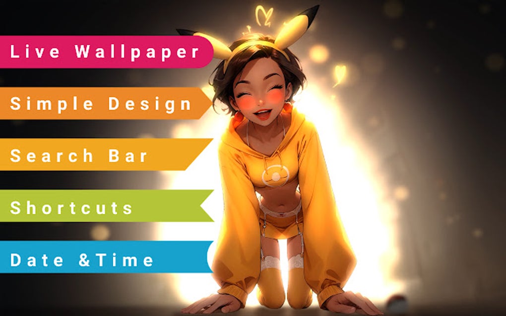 Pikachu Anime Girl Live Wallpaper para Google Chrome - Extensión Descargar