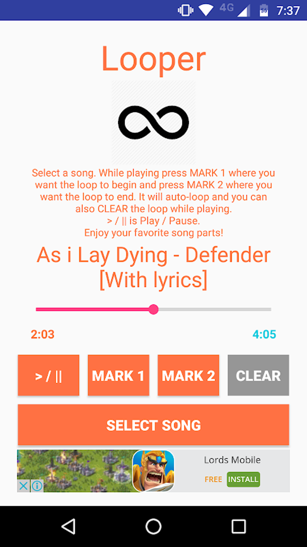 Loop Favorite Song Parts - Save Audio - Looper APK for Android - Download