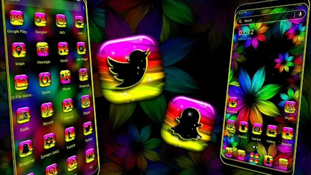 Rainbow Flower Theme for Android - Download
