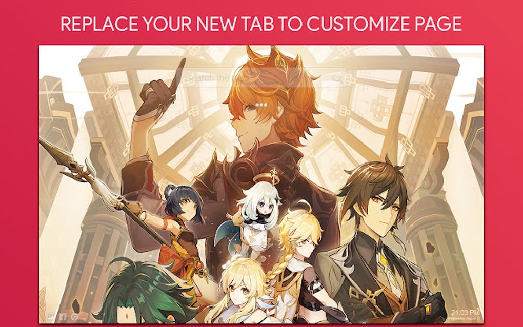 Genshin Wallpaper HD Custom New Tab Google Chrome 용 - 확장 프로그램 다운로드