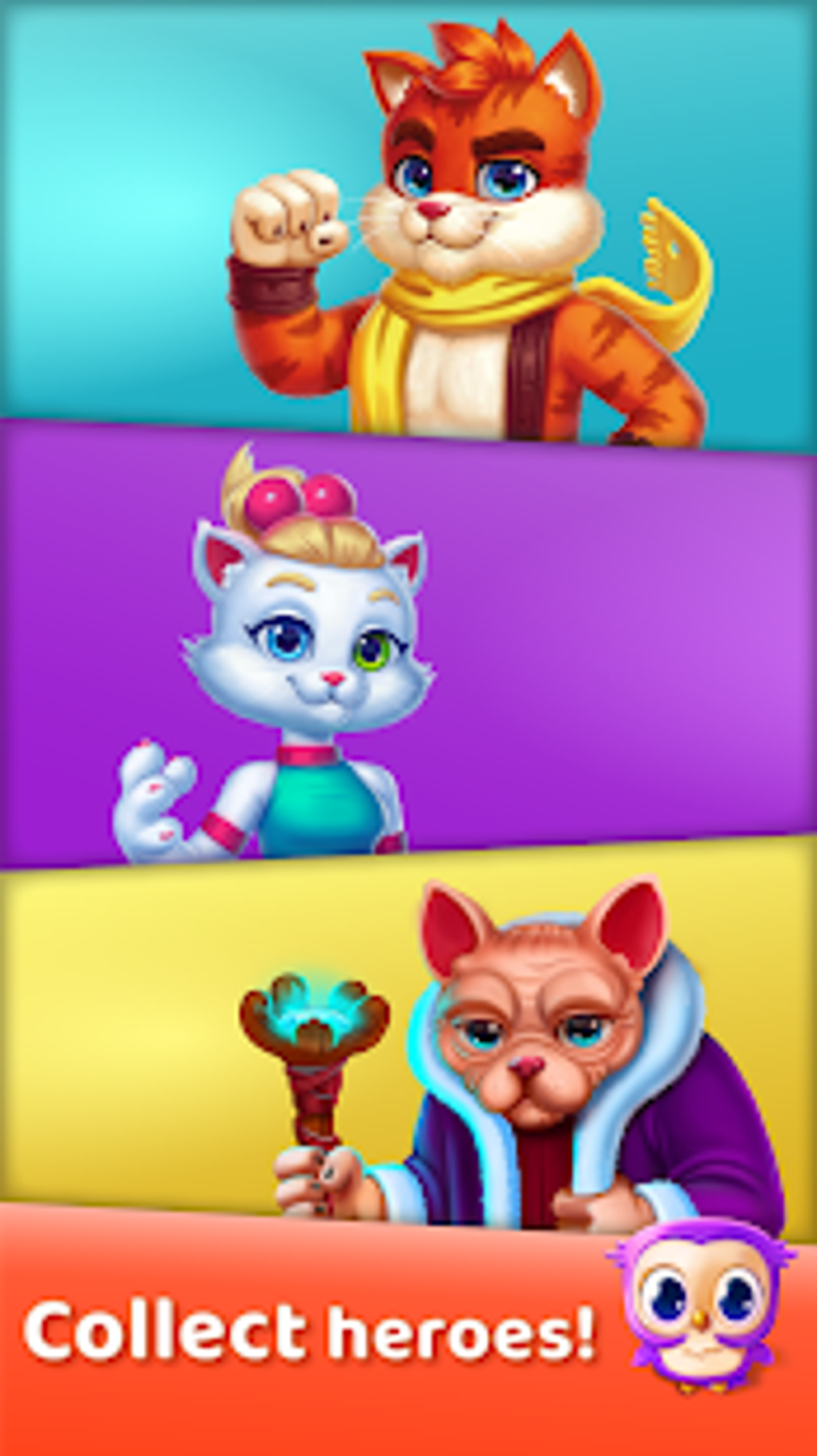 Cat Heroes - Color Matching Puzzle Adventure for Android - Download