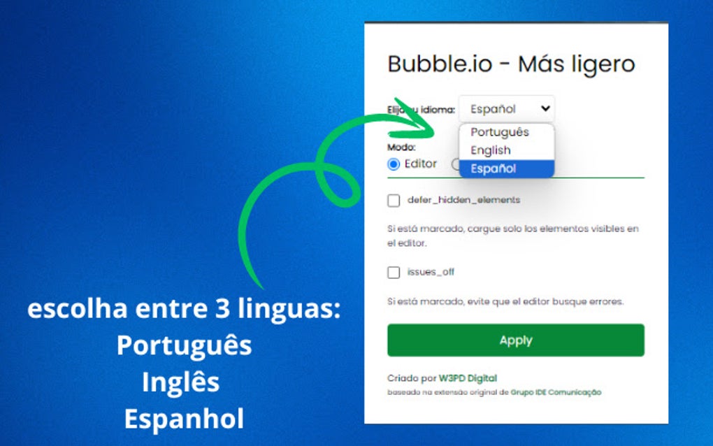 Bubble.io Mais Leve for Google Chrome - Extension Download