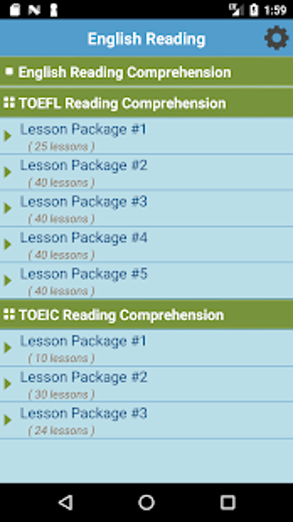 English Reading Comprehension cho Android - Tải về